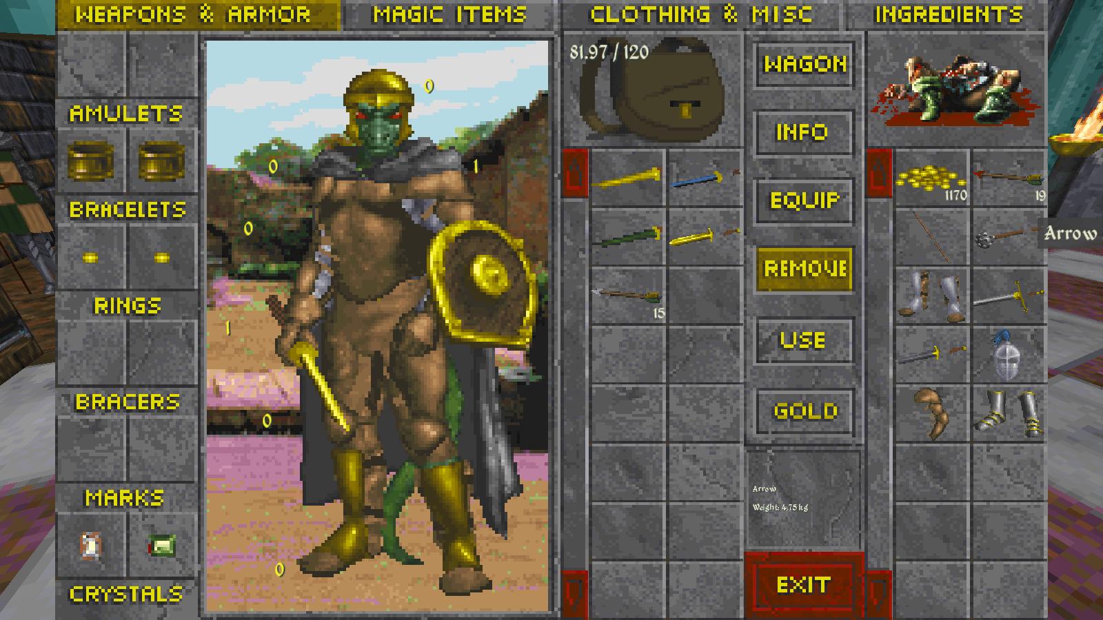 [0.13.5] Arrows Having Materials In Loot Is Still A Problem · Issue #2349 · Interkarma ...