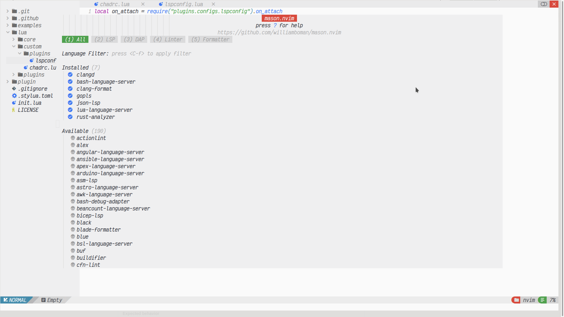 Cannot setup lsp · Issue #1438 · NvChad/NvChad · GitHub