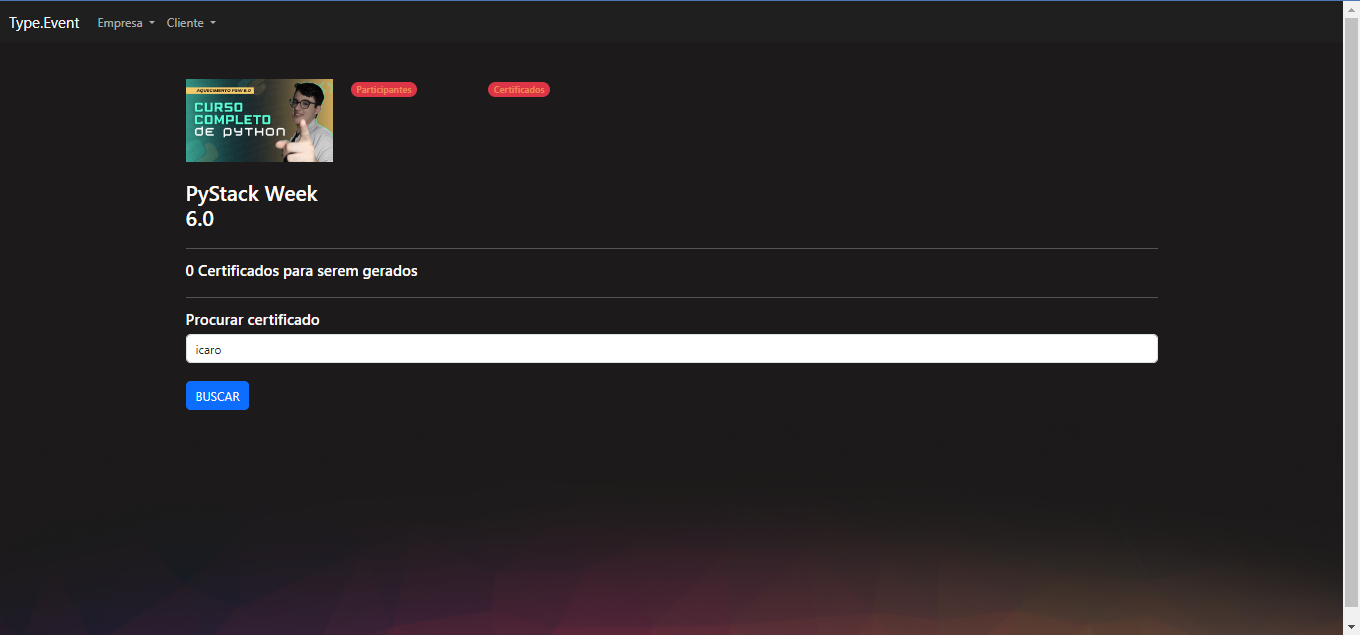 GitHub - Icar0S/Event-Registration-Platform: projeto realizado pela pythonando na pystackweek