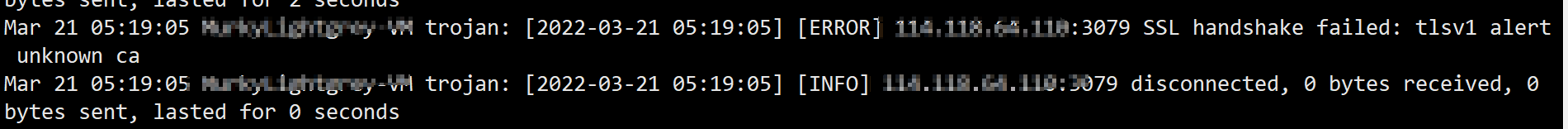 [BUG] 证书更新后报错 tlsv1 alert unknown ca · Issue #513 · trojan-gfw/trojan · GitHub