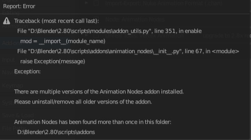Animation Nodes Issue - Blender 2.8 - Windows · Issue #1067 · JacquesLucke/animation_nodes · GitHub