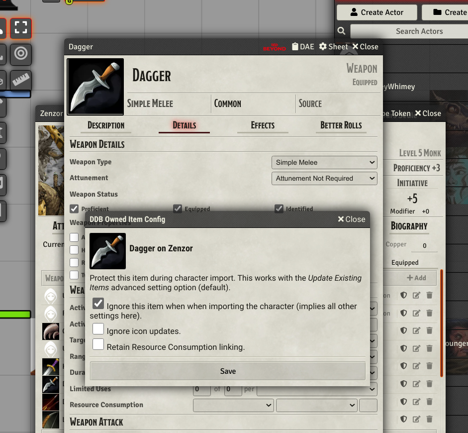Martial Arts and weapons. · Issue #104 · MrPrimate/ddb-importer · GitHub