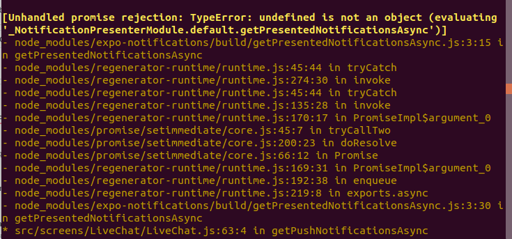 Getpresentednotificationsasync Function Is Not Working · Issue 9412 · Expoexpo · Github 