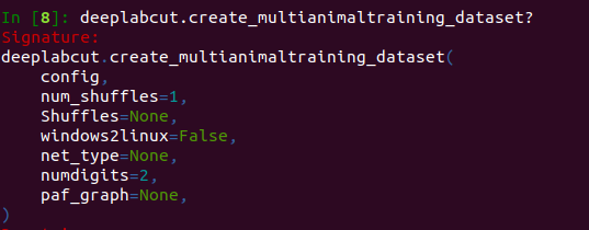 create_multianimaltraining_dataset not updated to 2.2.rc3 yet · Issue #1469 · DeepLabCut ...