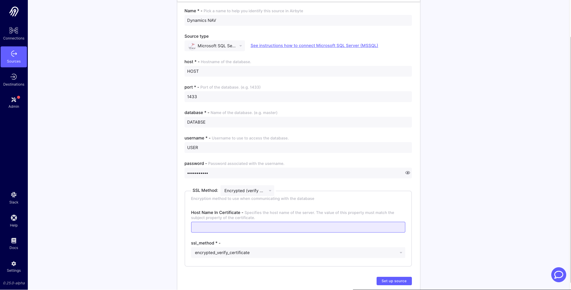 Missing Configuration Fields For Ssl Authorization In Mssql Connector · Issue 4242 · Airbytehq 