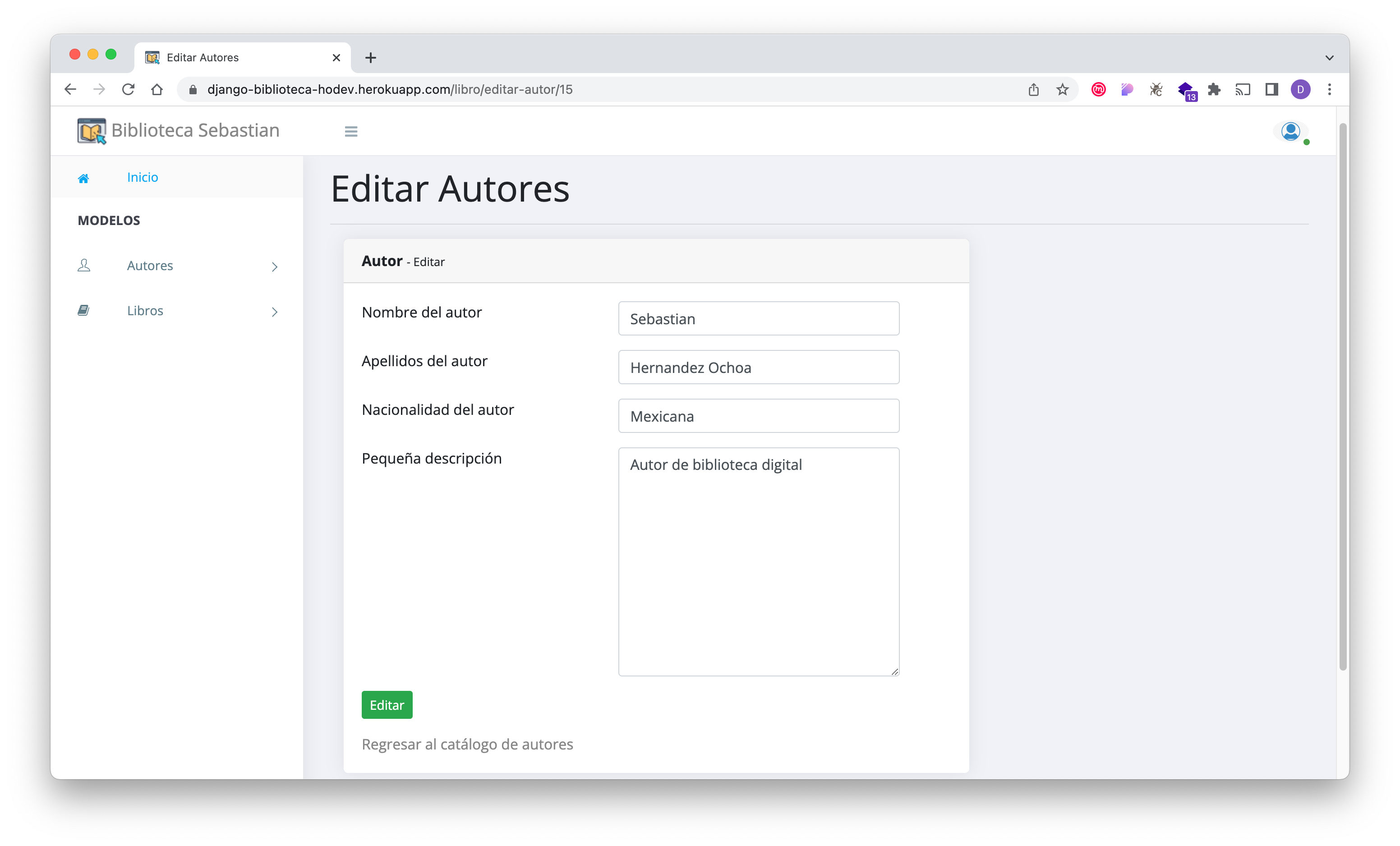 GitHub - sebasio3k/Biblioteca: Library Django
