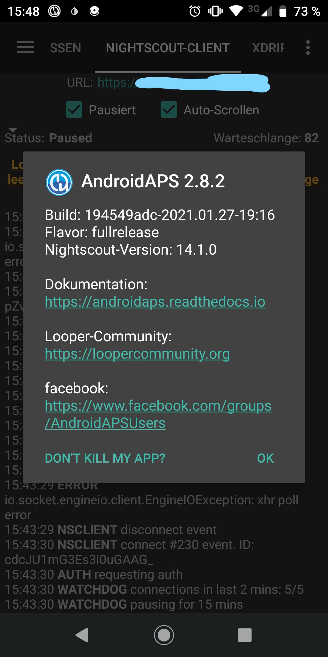 Synch AAPS and NS Client not working · Issue #271 · nightscout/AndroidAPS · GitHub