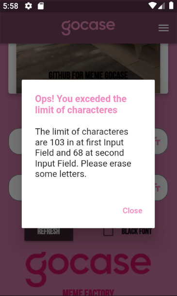 GitHub - gabrieloureiro/GoCase-Meme-Factory: Challenge of GoCase for create a meme's factory