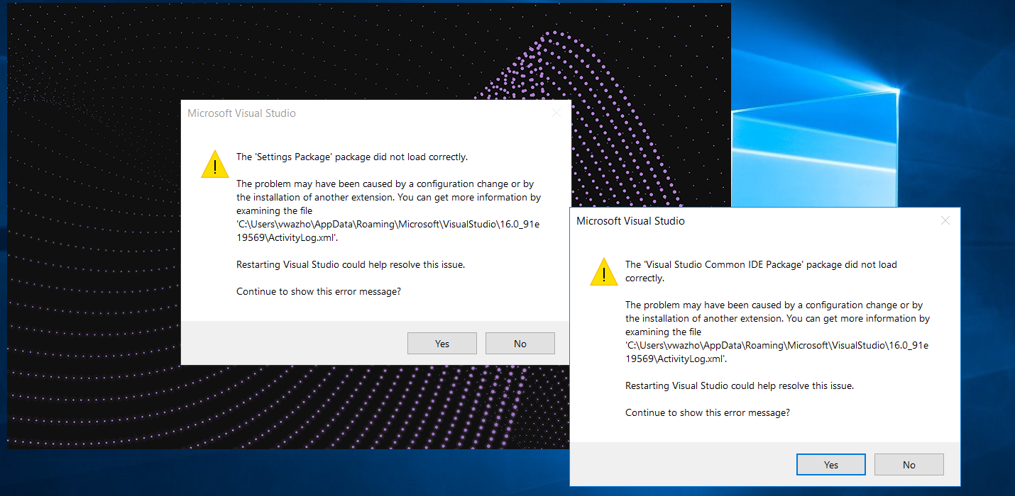 An Unhandled Exception Occured When Launch Vs · Issue 6323 · Microsoftptvs · Github