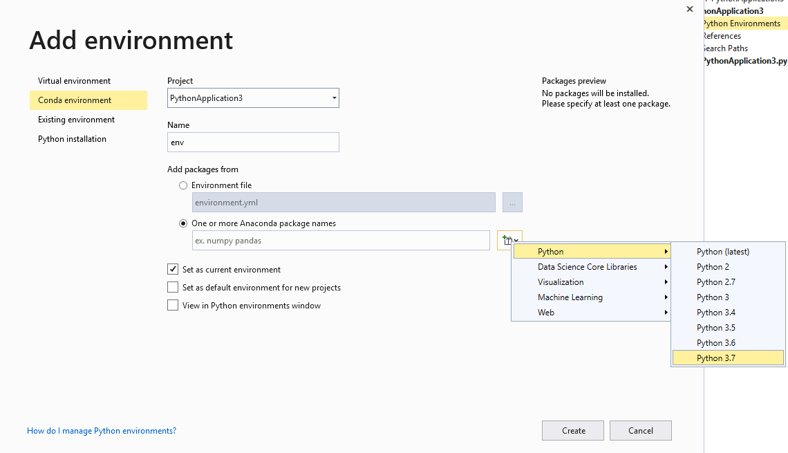 Failed To Create Conda Environment Issue 4949 Microsoft PTVS GitHub