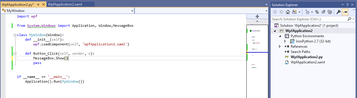 Intellisense In Py File Of Ironpython Wpf Application Does Not Work