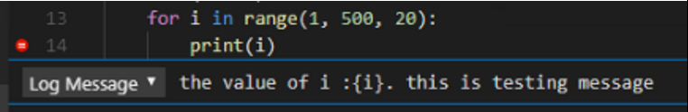 Conditional breakpoint - Log Message does not work. · Issue #1980 · microsoft/ptvsd · GitHub