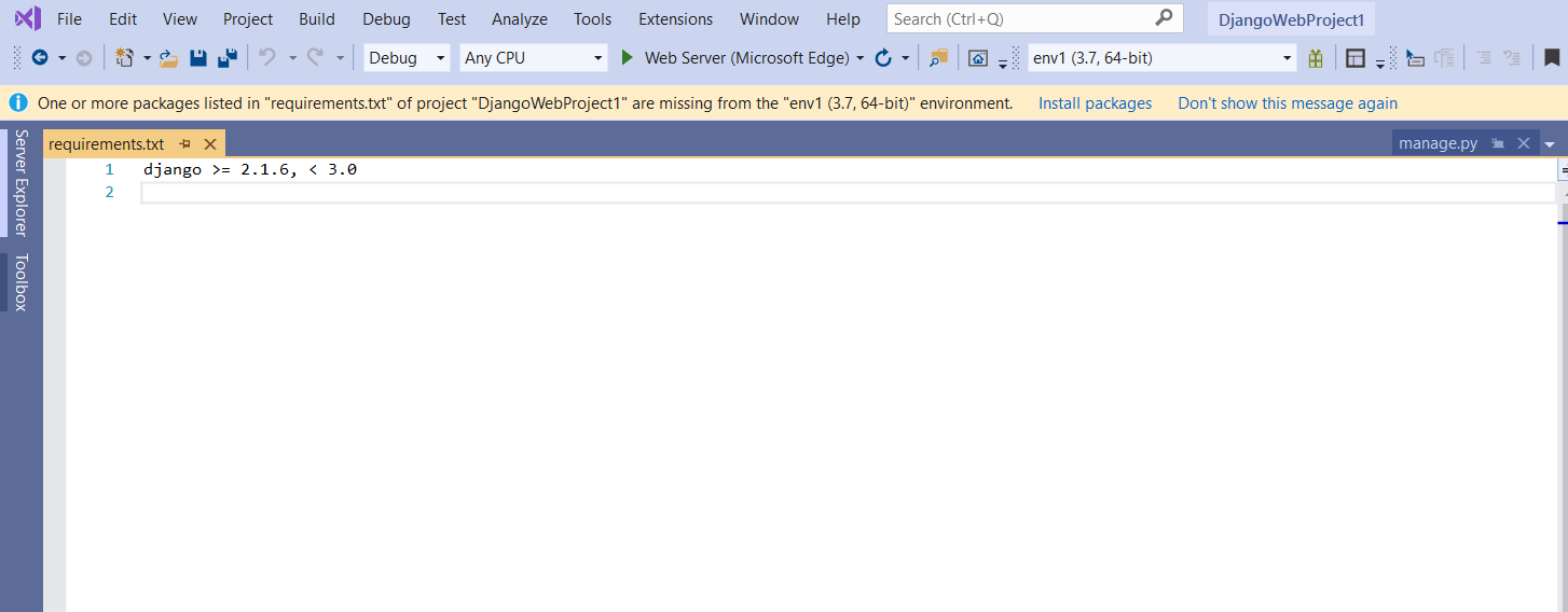 Missing package check doesn't understand flask requirements · Issue #6056 · microsoft/PTVS · GitHub
