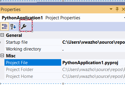 Properties page can be opened in python application project. · Issue #6117 · microsoft/PTVS · GitHub