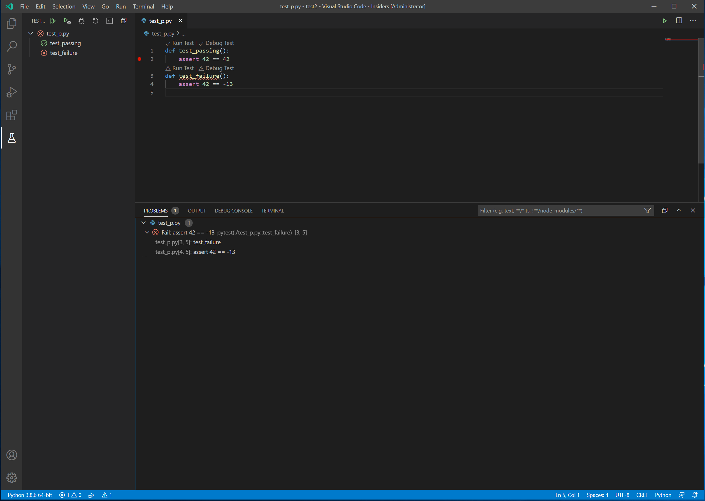 A red wavy line appears in a failed case in Pytest. · Issue #14622 ...