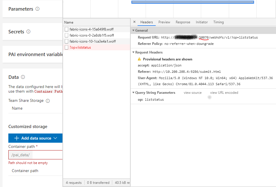 source upload error when submit v2 job from vscode · Issue #4417 · microsoft/pai · GitHub
