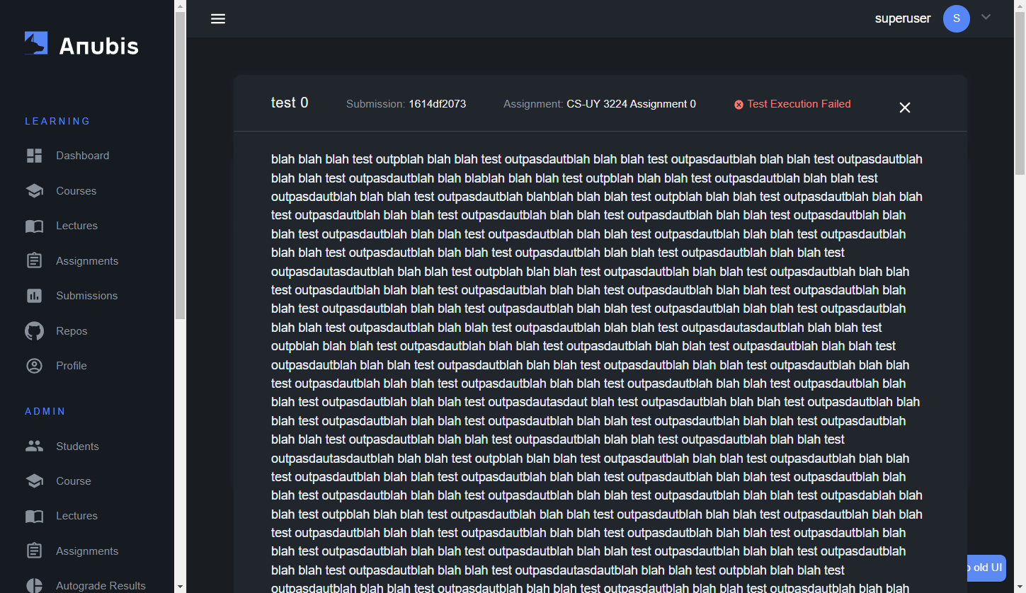 FIX container overflow for long contents by PIG208 · Pull Request #329 · AnubisLMS/Anubis · GitHub