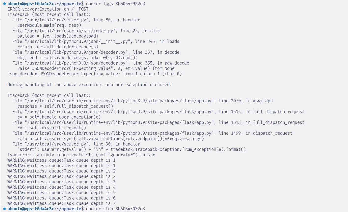 🐛 Bug Report: Appwrite freezes randomly on function execution · Issue #4626 · appwrite/appwrite ...