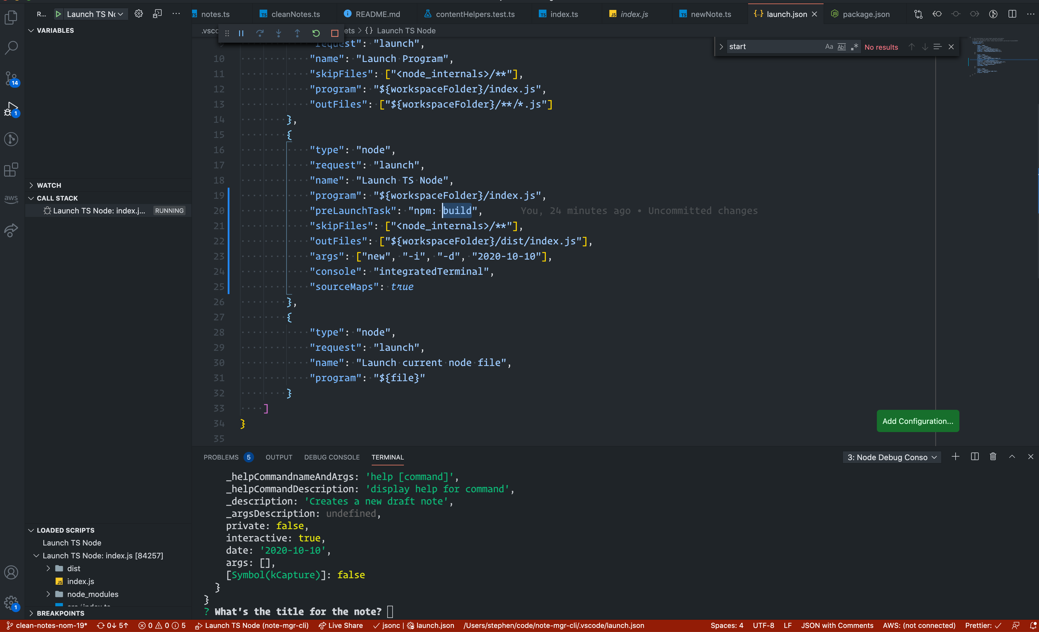 Integration with vscode debugger · Issue #650 · SBoudrias/Inquirer.js · GitHub