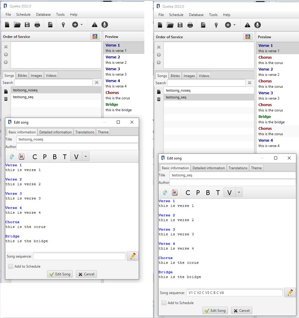 Quelea songpack multiplies verses & etc. when Song sequence is used · Issue #522 · quelea ...
