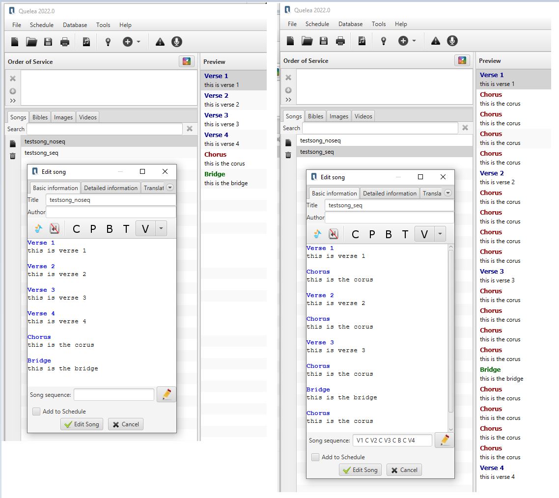 Quelea songpack multiplies verses & etc. when Song sequence is used · Issue #522 · quelea ...