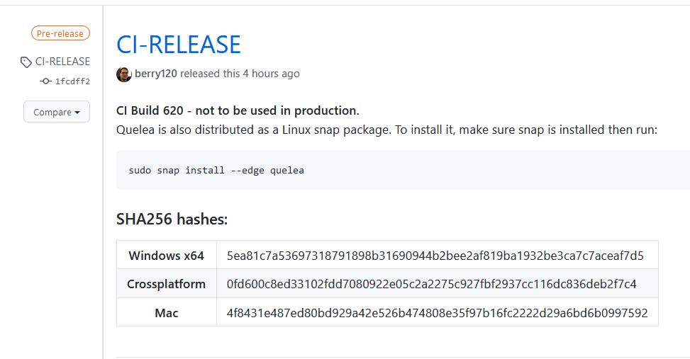SHA256 hash mismatch on CI-RELEASE · Issue #271 · quelea-projection/Quelea · GitHub