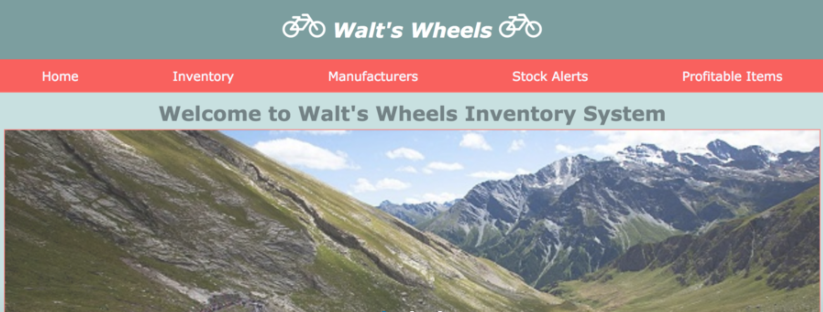 GitHub - bellvelo/Walters-Wheels: CodeClan: Project 1 - Web programming ...