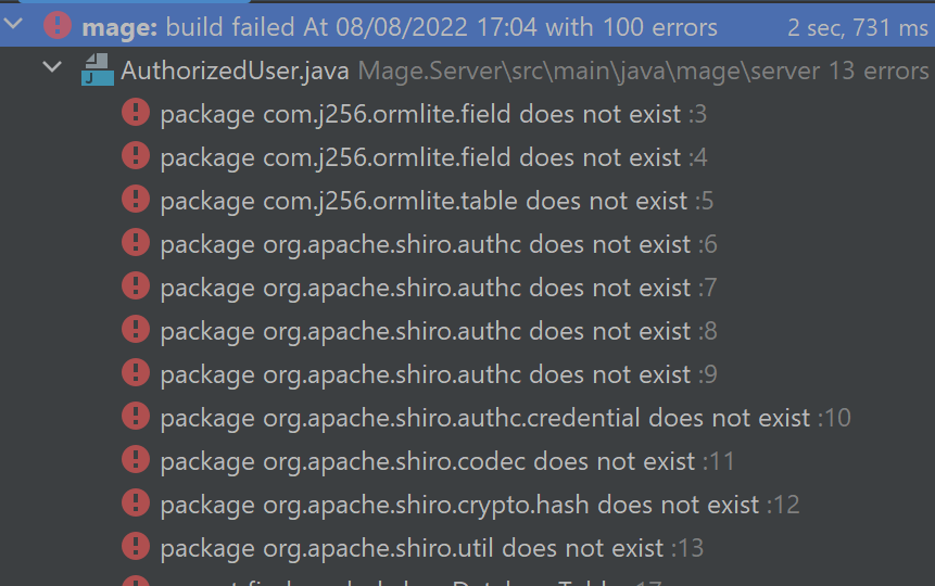 DEV: Unable to build mage-server ("package does not exist") · Issue #9368 · magefree/mage · GitHub