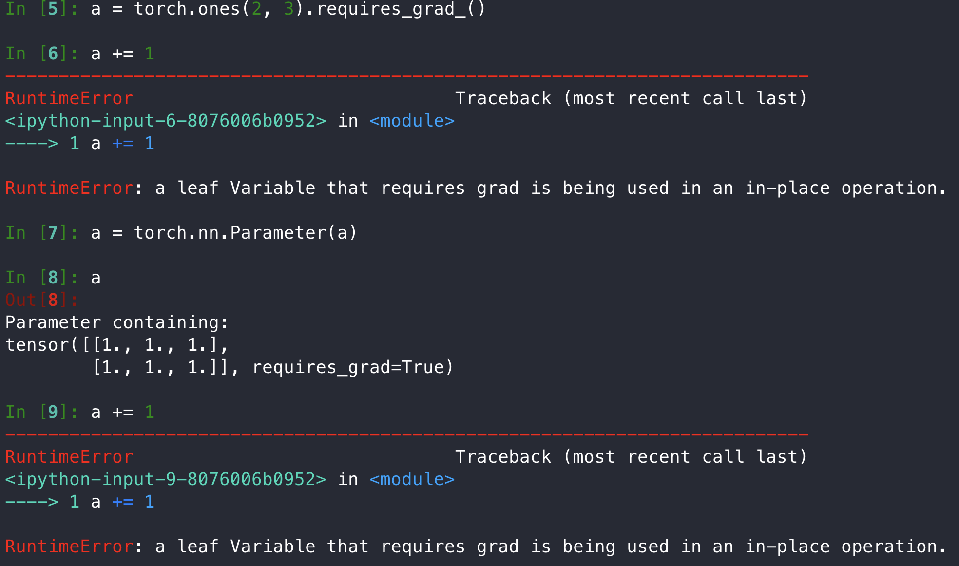 IsInplaceValid(x) a leaf Tensor that requires grad is being used in an in-place operation ...