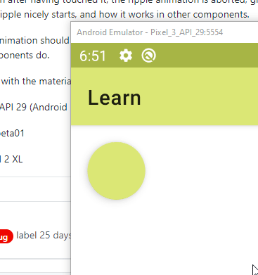 [ExtendedFloatingActionButton] Touch ripple animation is systematically ...