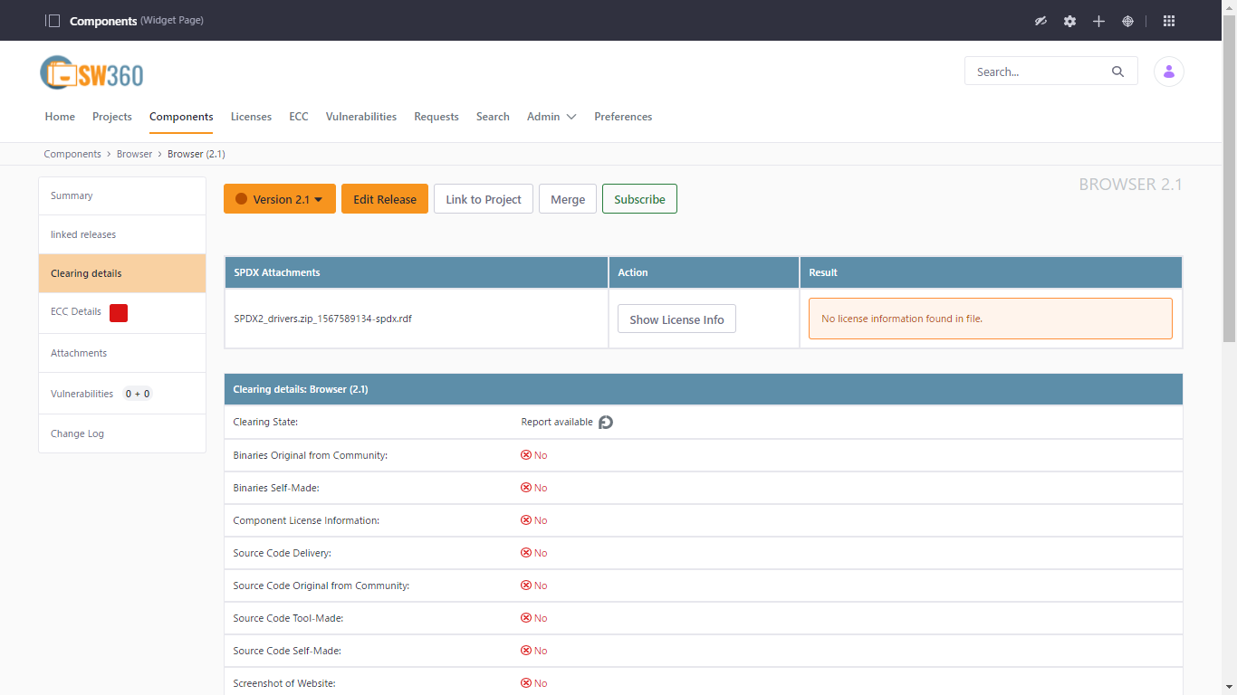 Sw360 Cant Get License Include Such As Gpl 20 Info From Spdx Which Made By