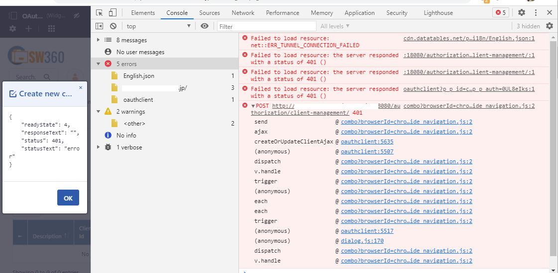 OAuthClient error when I create new client from UI · Issue #1175 · eclipse-sw360/sw360 · GitHub
