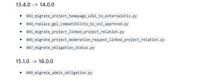 Doucumentation about migration is not correct · Issue #1746 · eclipse-sw360/sw360 · GitHub