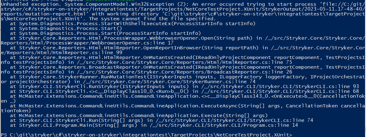 Exception When Opening Report File With O Parameter When Filepath Has Special Chars · Issue