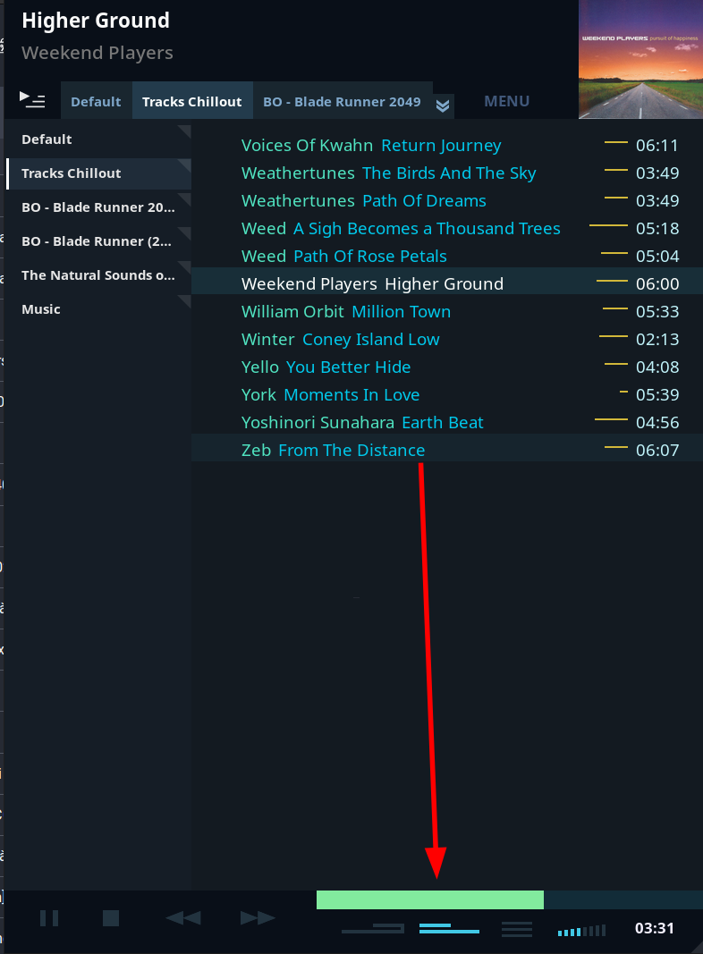[Bug] Playlist scroll should stop when the last playlist item is on the last displayable line ...