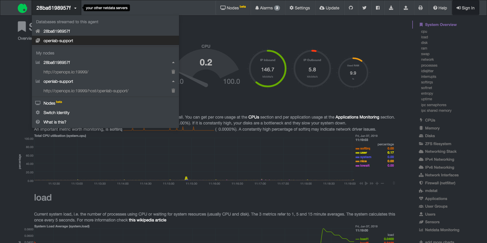 Utilize netdata for job node metrics · Issue #295 · theopenlab/openlab · GitHub