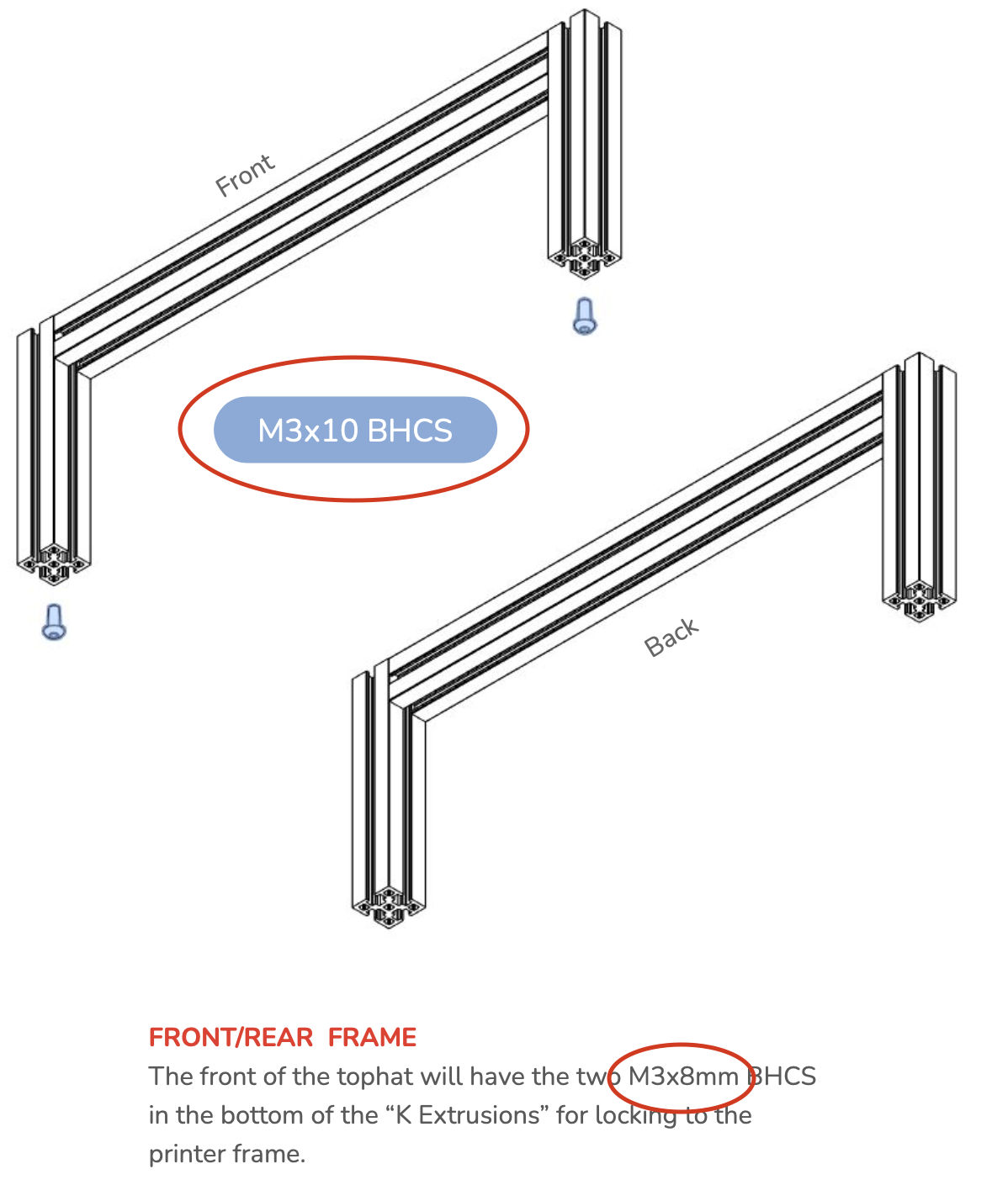 M3 Screw Length Difference On Page 232 Of Manual For Cam Lock Screws M3 Screw Length Difference On Page 232 Of Manual For Cam Lock Screws