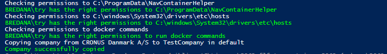 Can't get Copy-CompanyInNavContainer to work! · Issue #413 · microsoft/navcontainerhelper · GitHub