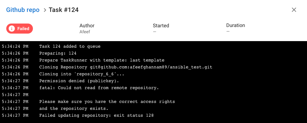 Semaphore does not recognize the ssh key while cloning a GitHub repo · Issue #969 · semaphoreui ...