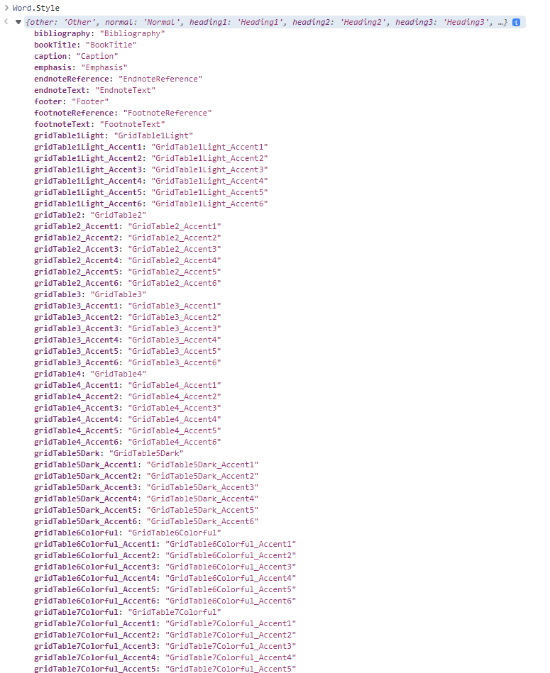 Not getting all Office.js Word Document Styles · Issue #2247 ...