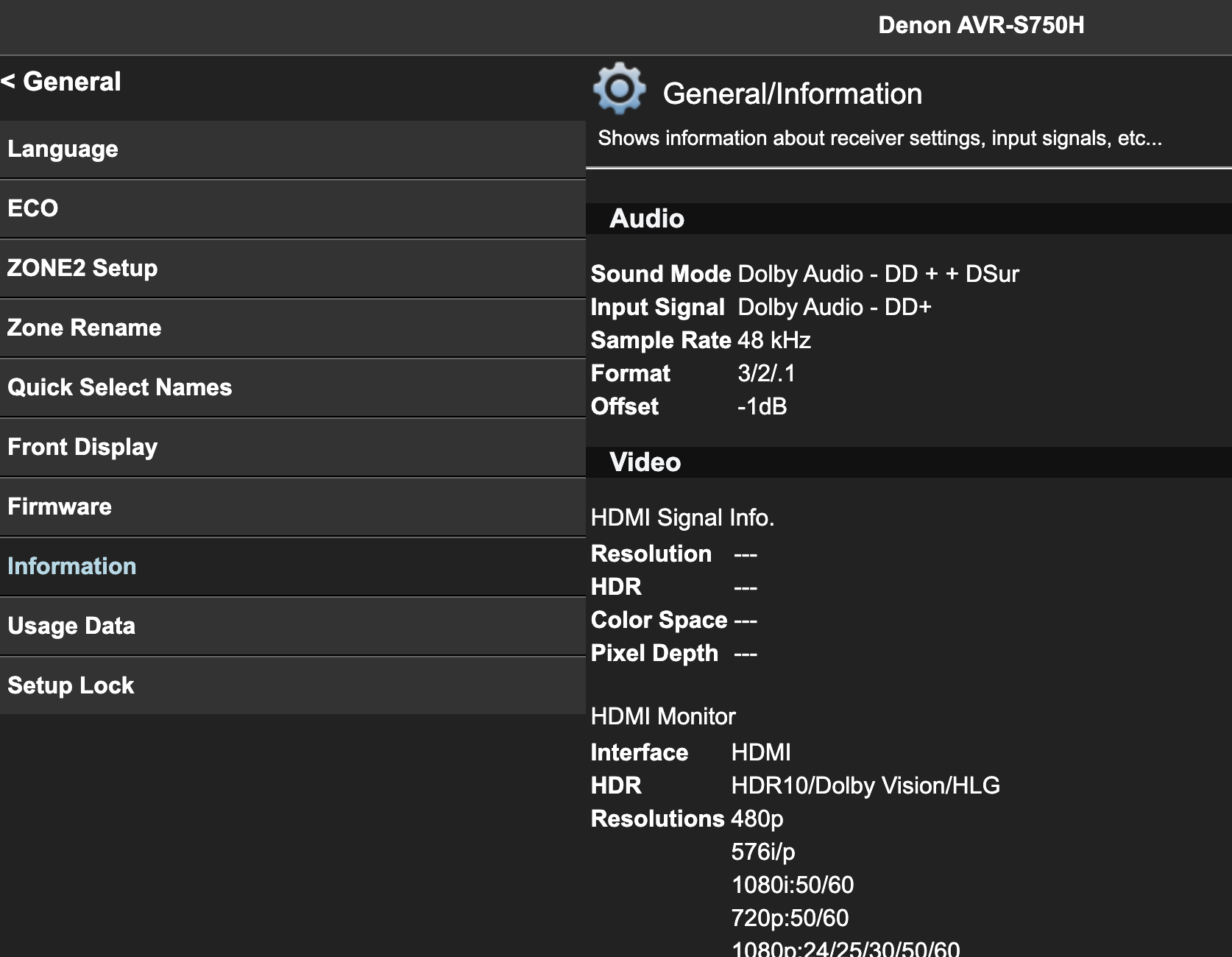 Possible to query HDMI signal information? · Issue #236 · ol-iver/denonavr · GitHub