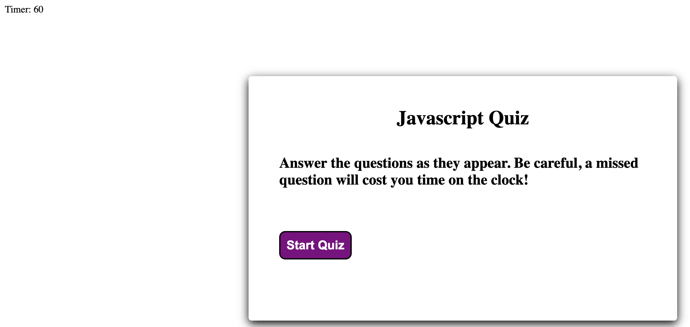 GitHub - joehenrickson/javascript-quiz