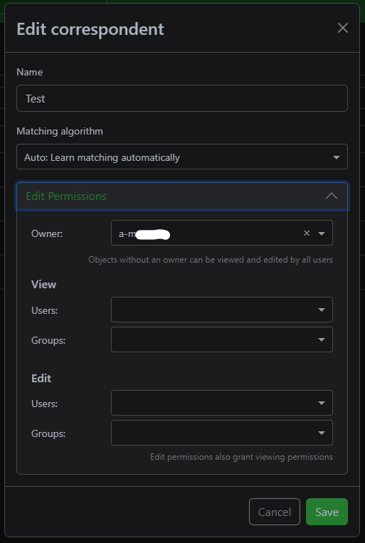 Bug Owner Of New Correspondent Is Automatically Set By Backend