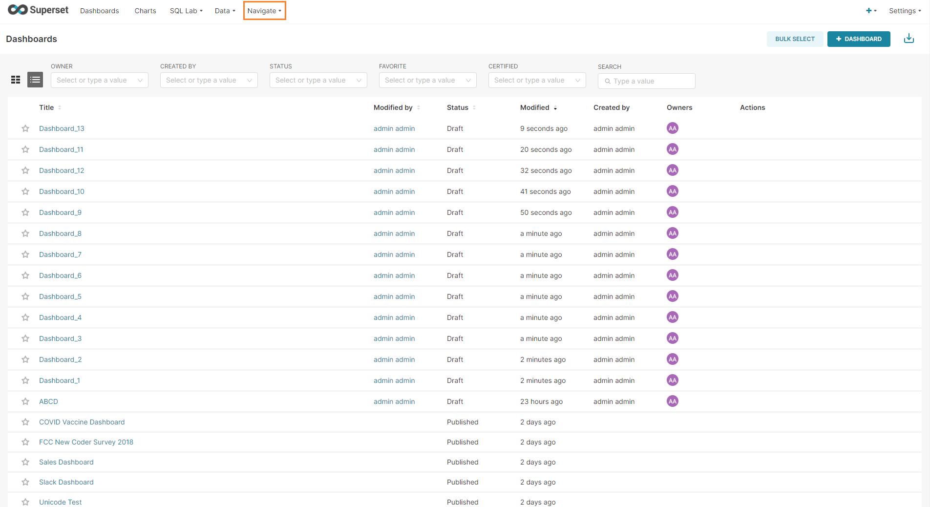Navigation Navigate Across All The Dashboards Directly From Any Where In The App · Issue