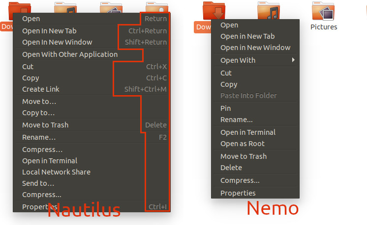[ Feature request ] Add keyboard shortcut to option Menu · Issue #2383 · linuxmint/nemo · GitHub