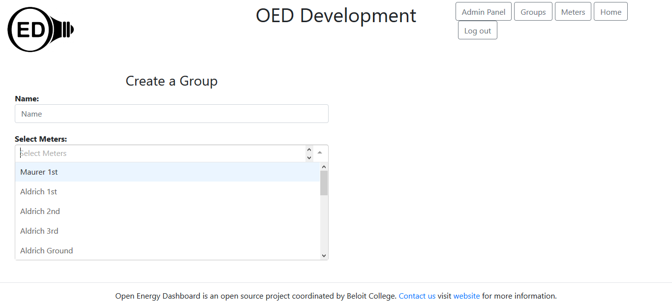 Meter list out of order · Issue #412 · OpenEnergyDashboard/OED · GitHub