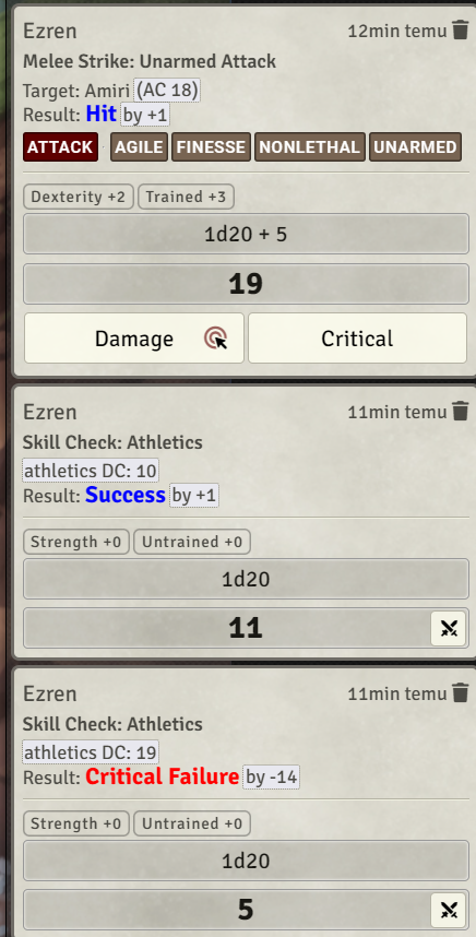 Increasing visibility of roll results (degrees of success) · Issue #10945 · foundryvtt/pf2e · GitHub