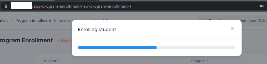 New Program Enrolling Student freezes! Do not work correct after submitting! · Issue #54 ...