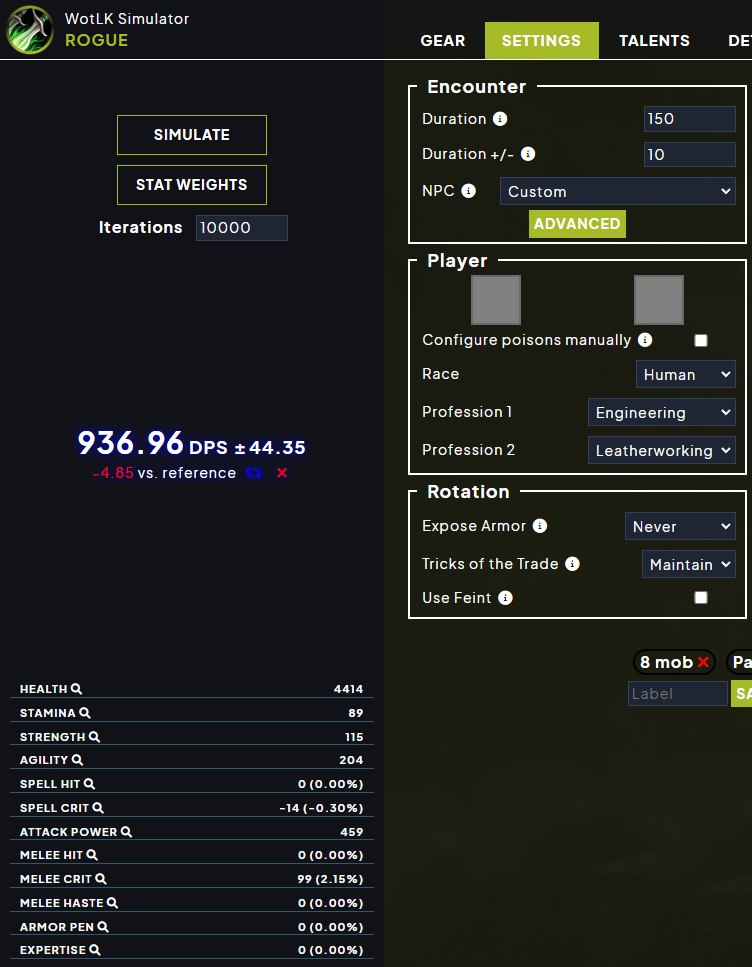 Human Simming Higher DPS for no reason · Issue #1957 · wowsims/wotlk · GitHub