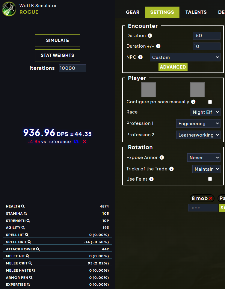 Human Simming Higher DPS for no reason · Issue #1957 · wowsims/wotlk · GitHub